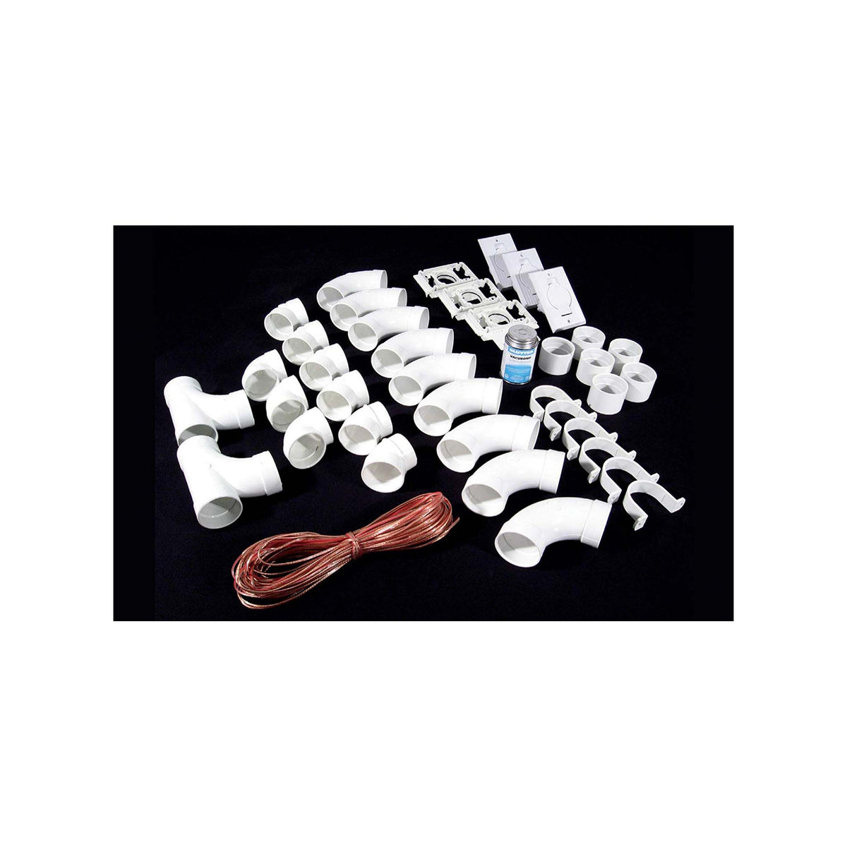 Central Vacuum Inlet Kit for 2" PVC Piping Homes